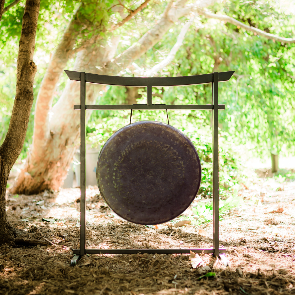 16" Gongs on Sacred Space Outdoor Stand - Gongs Unlimited