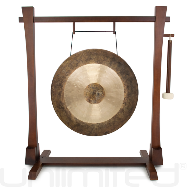 26" Chinese Gongs on the Spirit Guide Gong Stand - Gongs Unlimited