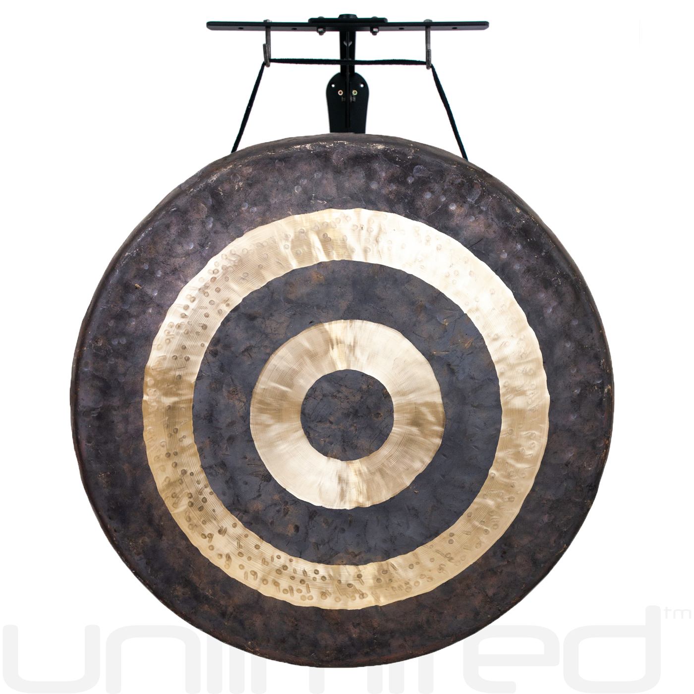 30" to 32" Chinese Gongs on the Internal Wave Gong Hanger - Gongs Unlimited